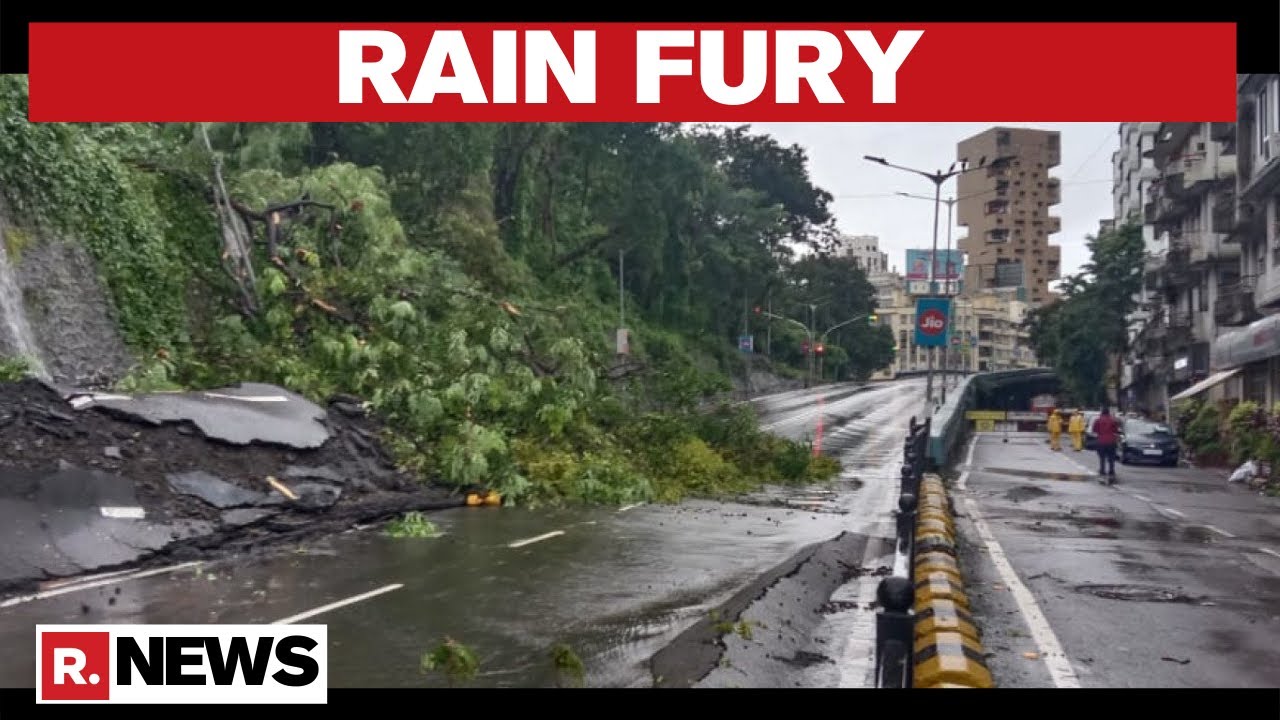 Mumbai's Upscale Peddar Road Witnesses Rock-Slide - YouTube