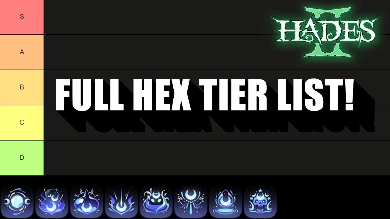 Full Hex Tier List | Hades 2 - YouTube
