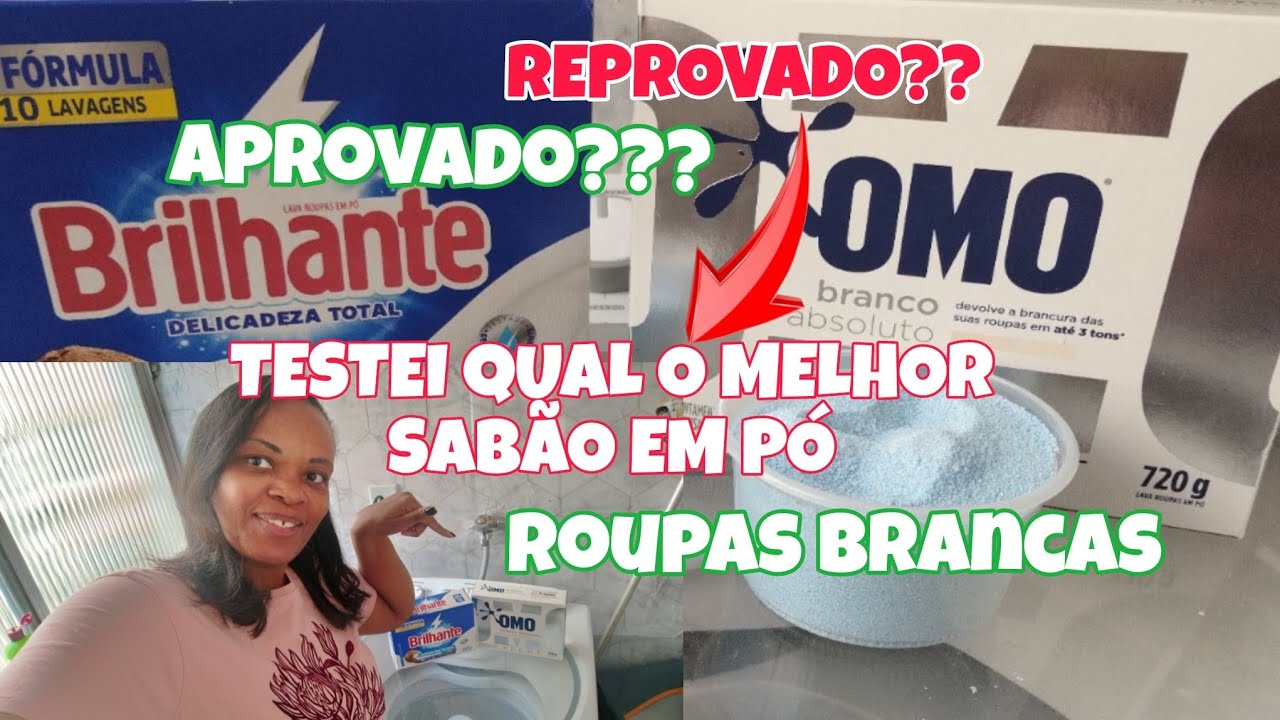 SABÃO EM PÓ OMO ABSOLUTO X BRILHANTE COM ÓLEO DE COCO TESTEI RESENHA ...