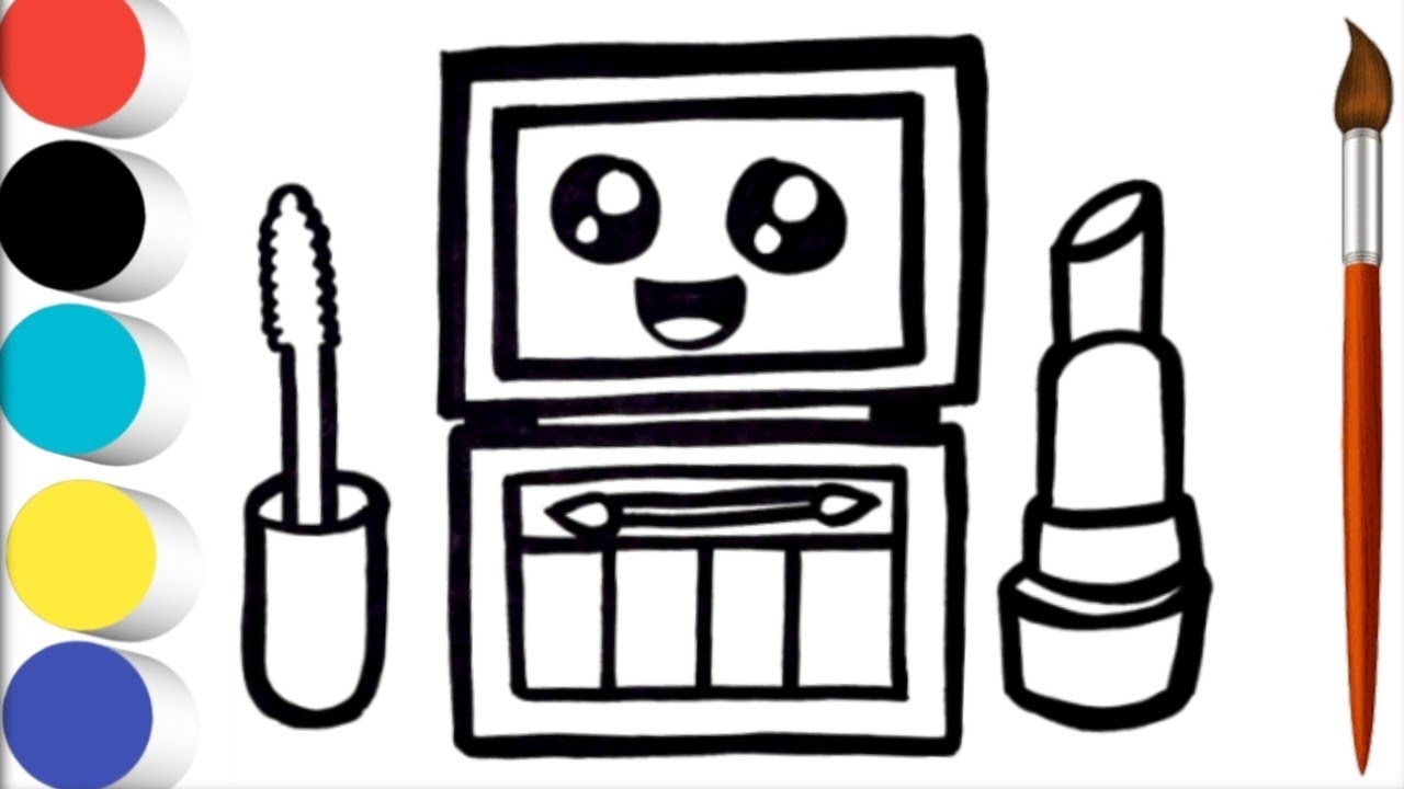 Makeup tool Drawing, Painting & Coloring for kids and Toddlers ll Easy ...