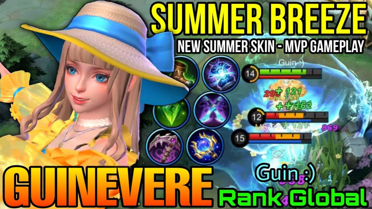15 Kills Guinevere Summer Breeze New Skin MVP Gameplay! - Top Global ...