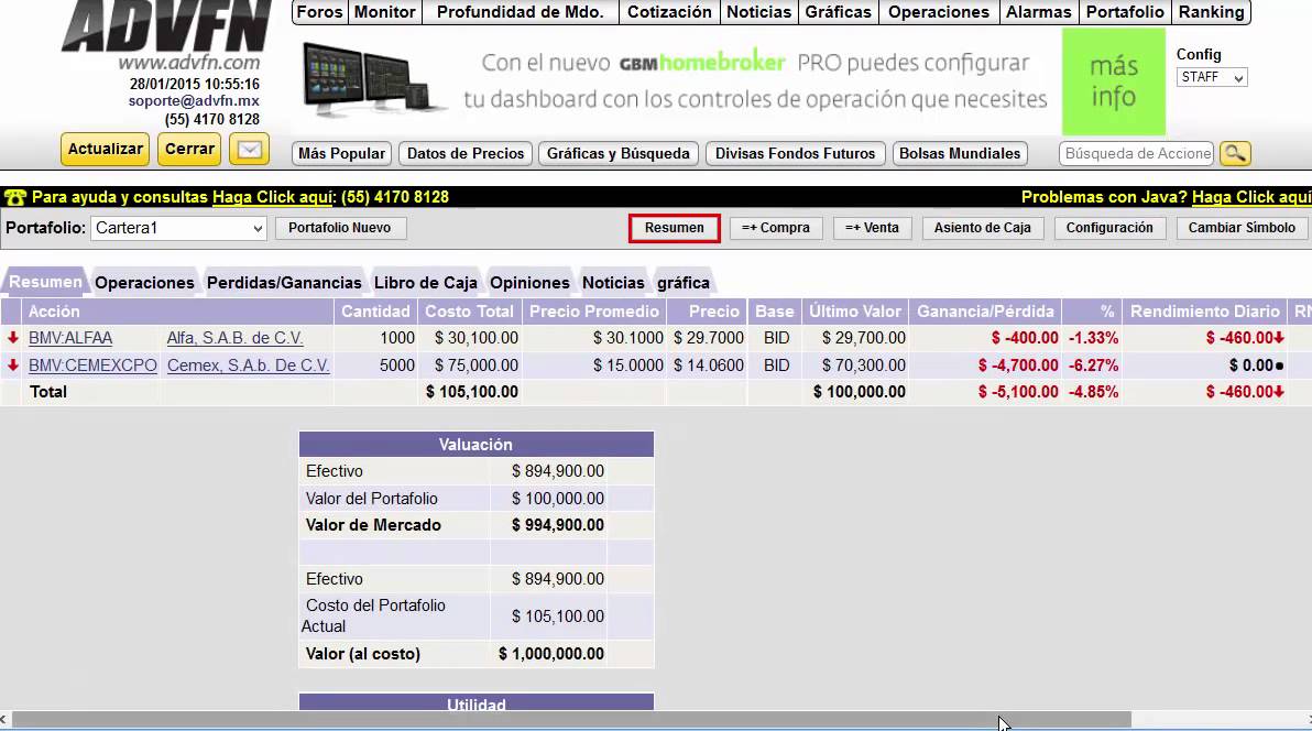 ADVFN Tutorial Portafolio - YouTube