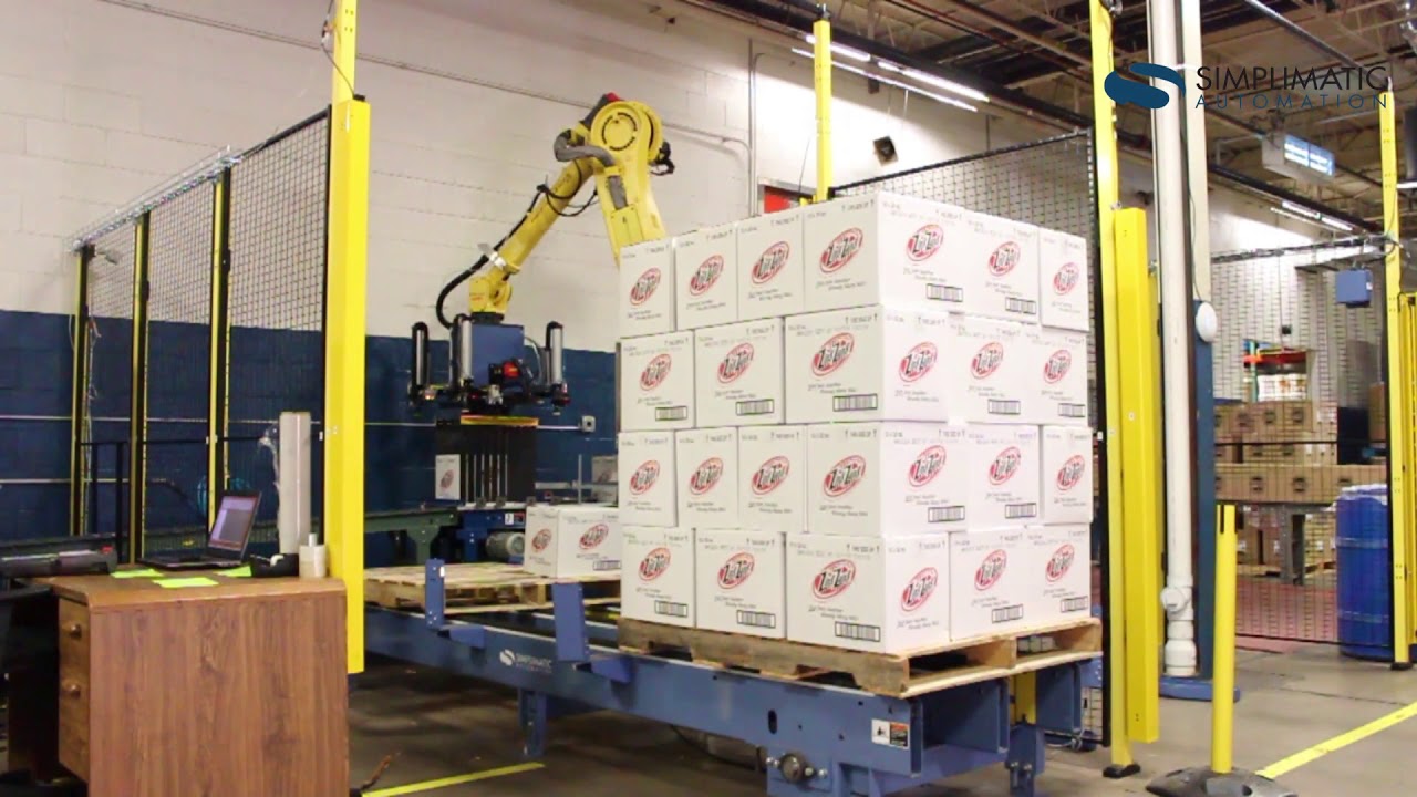 Robotic Bulk Palletizing Cell - YouTube