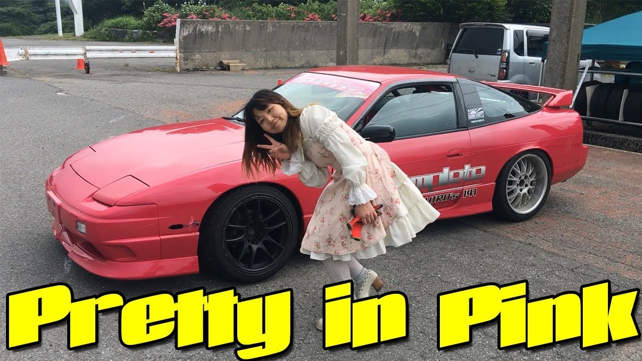 Mika's Pink 180SX // JDM Drifting // Girls' Festival - YouTube