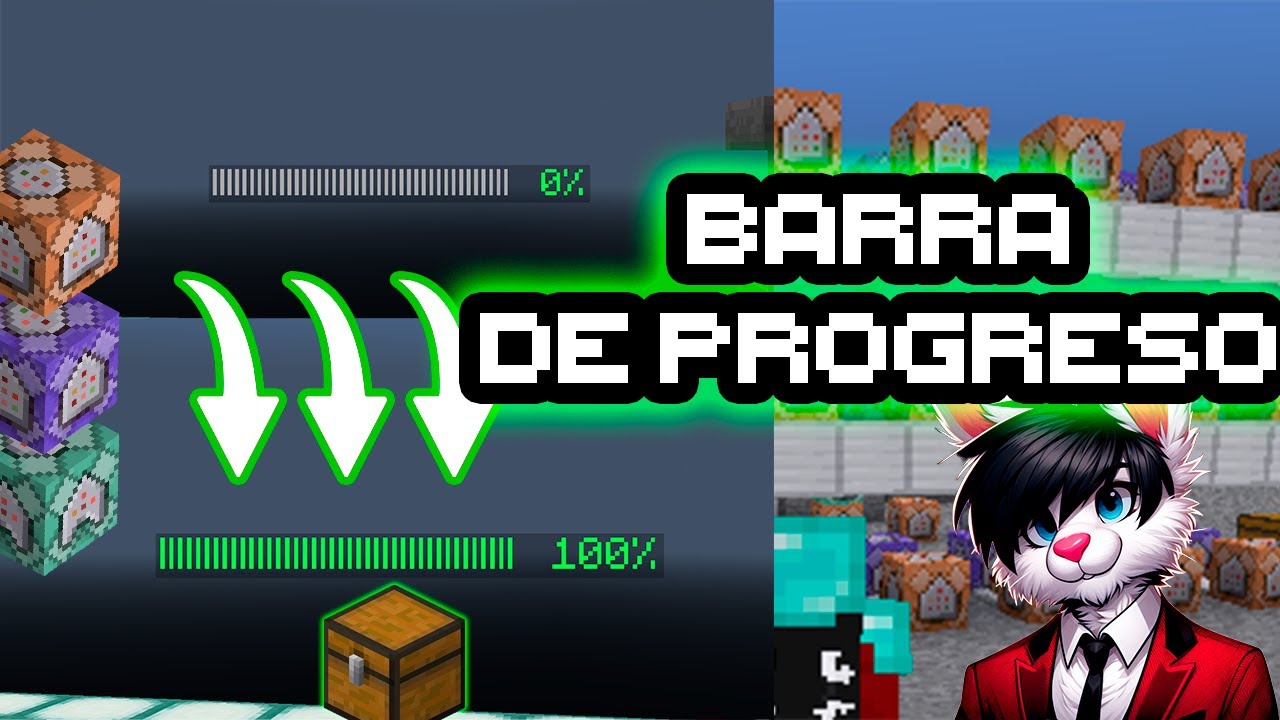 Barra de Progreso Simple de Materiales en un cofre con Bloques de Comando | Tutorial Minecraft ...