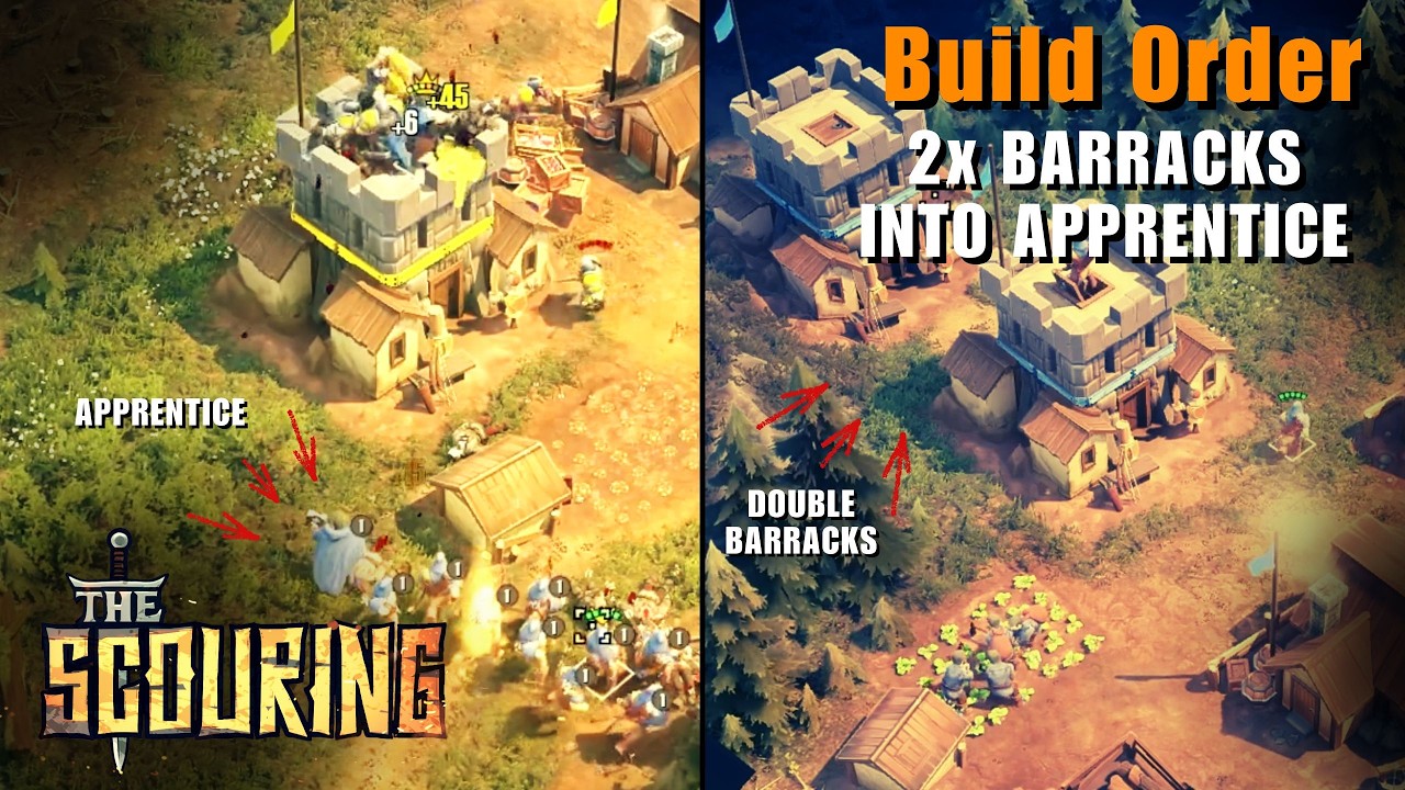 HUMAN BUILD ORDER Double Barracks Archer Into Tier 2 Apprentice | The ...