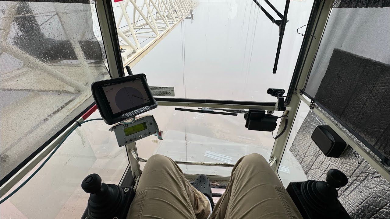 Come See The Views 230 Feet High From A Crane On A Foggy Day - YouTube