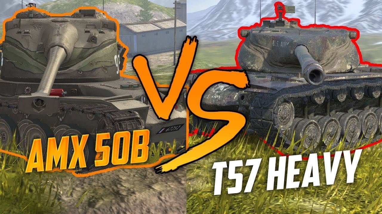 AMX 50B ПРОТИВ T57 HEAVY КТО ЖЕ ЛУЧШЕ В РБ ( МУЗЫКУ МОЖНО) WOT BLITZ #shorts #tanki#стрим - YouTube