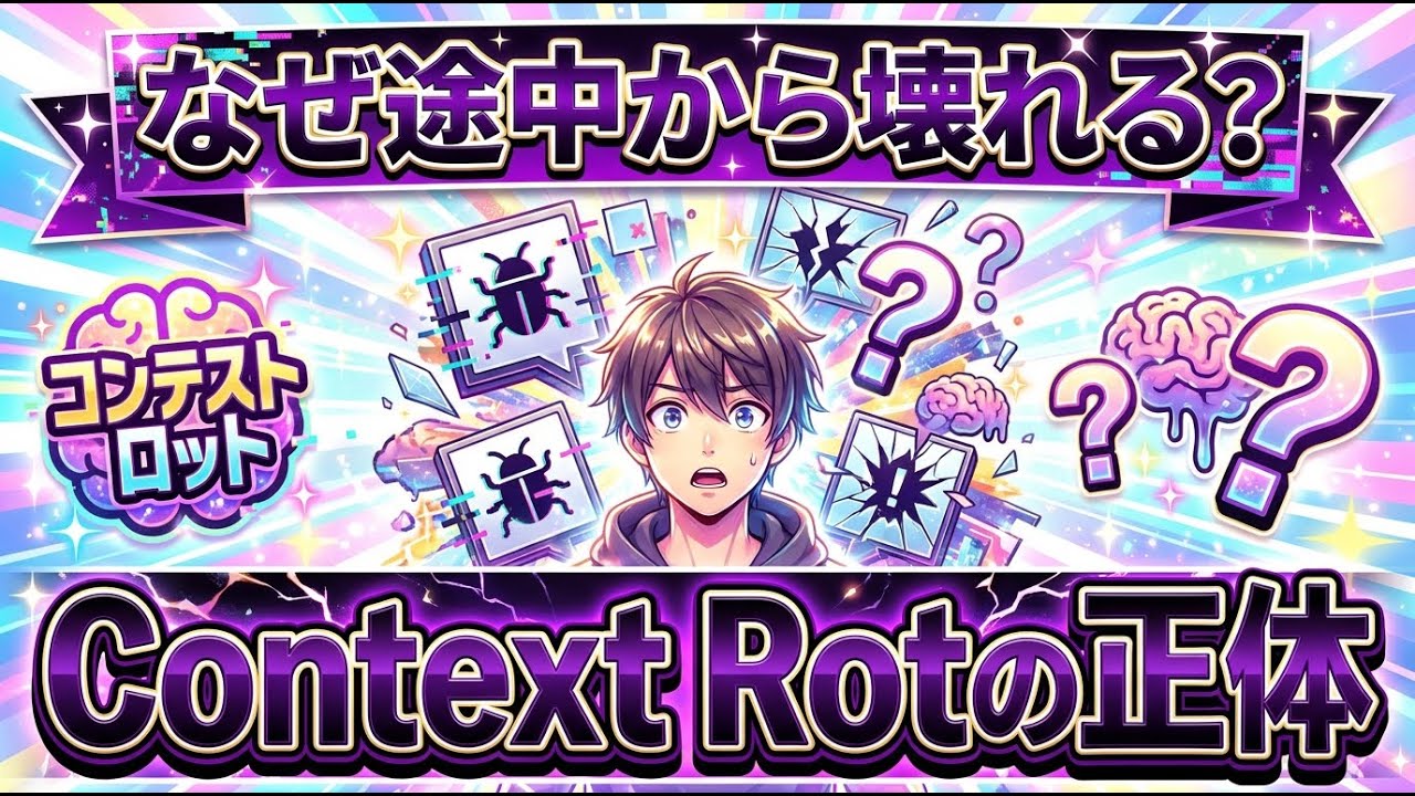 なぜ途中から壊れる？Context Rotの正体【Claude Code完全攻略】 - YouTube