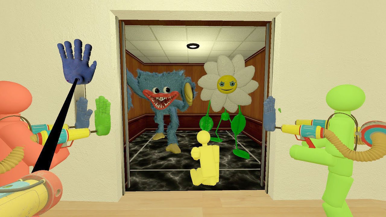 NEW MONSTER! Daisy The Flower & Huggy Wuggy Chase 100 Players in ...