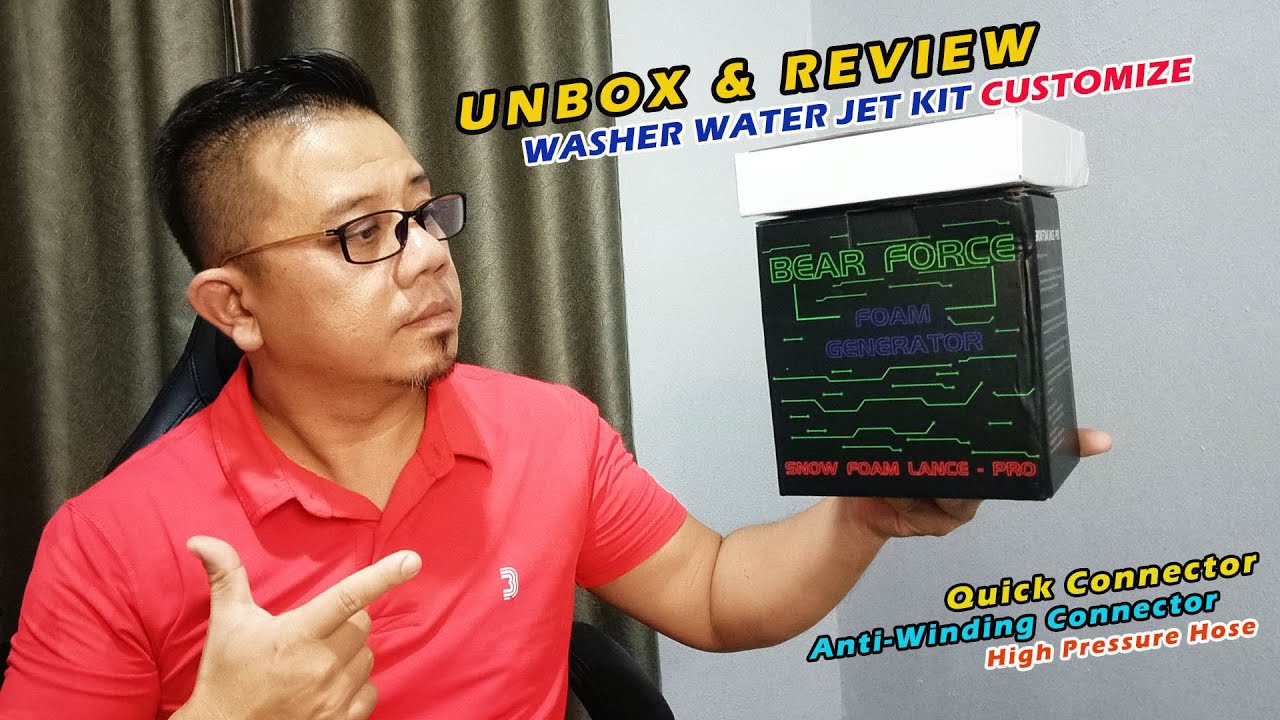 UNBOX & REVIEW | WASHER WATER JET KIT CUSTOMIZE | SABAH - YouTube