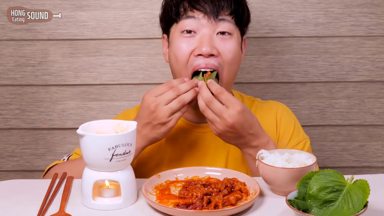 Mukbang ASMR Korean Boy Eating Cheese Dakbal Fondue-(No Talking) - YouTube