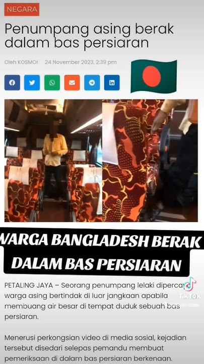 Pekerja Bangla Berak Dalam Bas Persiaran Youtube