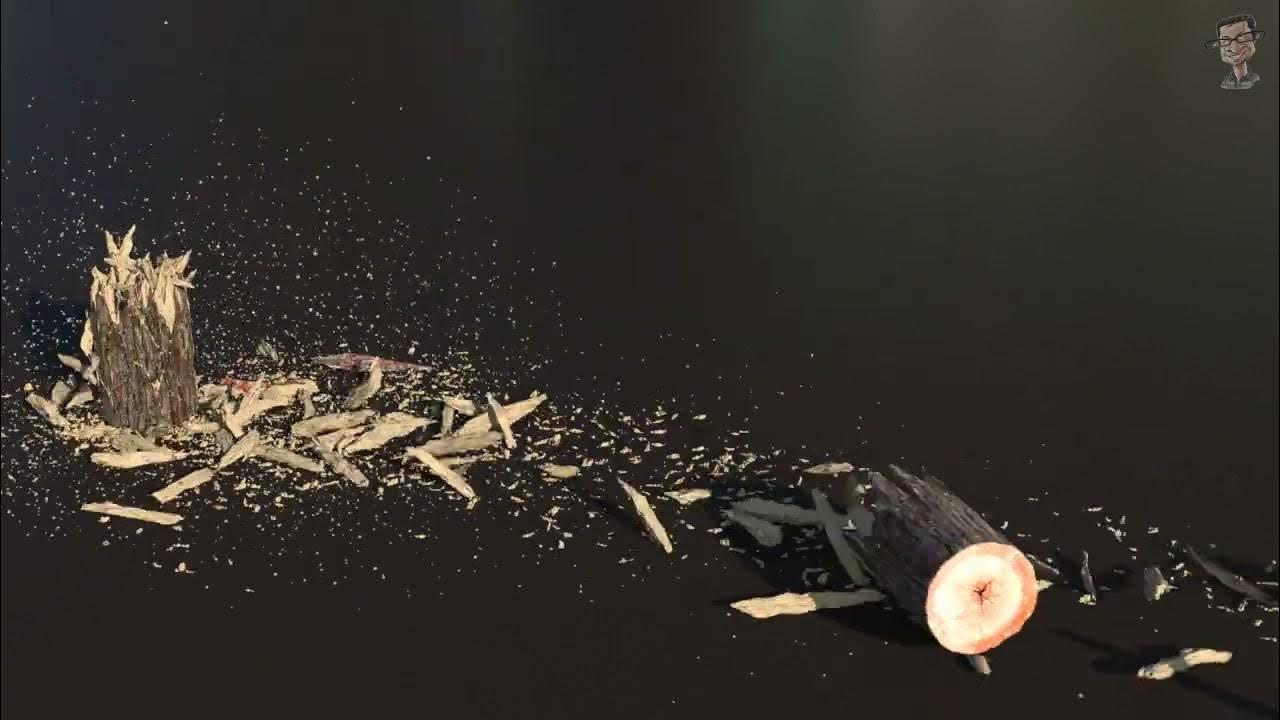 Wood fracturing using Houdini - YouTube