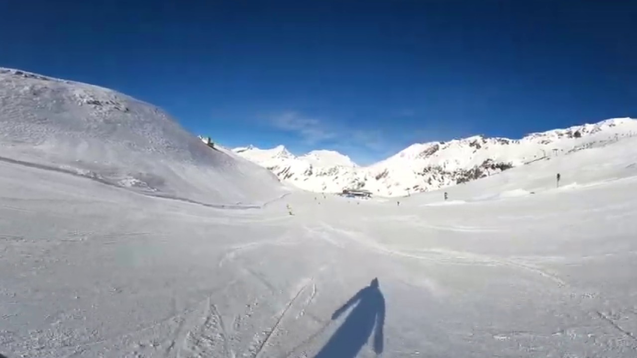 Mölltaler Gletscher Ski resort piste map video 360 - gondola lift exit ...
