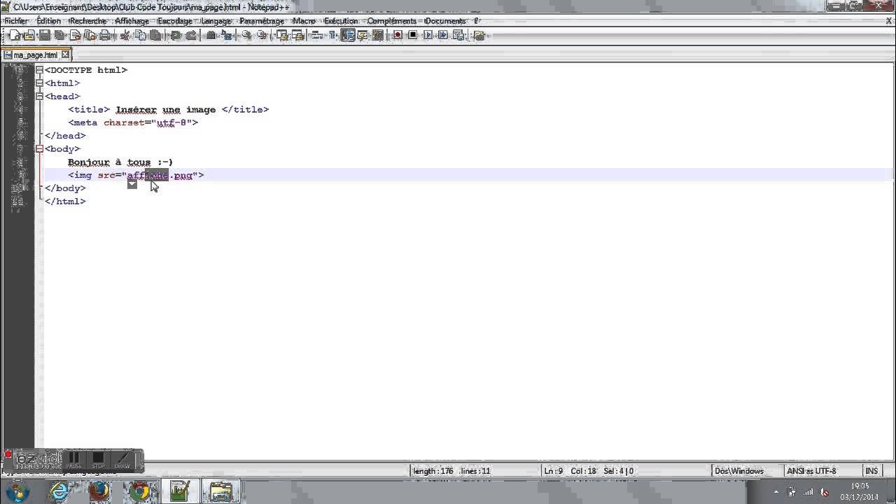 HTML - Insérer une image dans une page web - YouTube