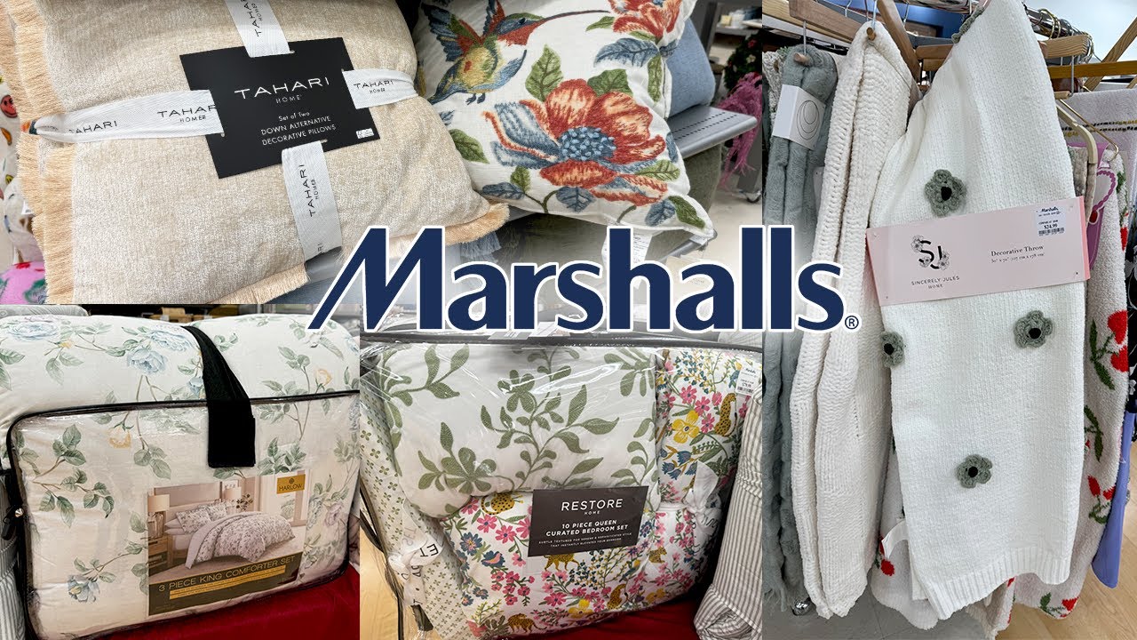 ️ MARSHALLS NEW BEDDING ARRIVALS 💐 FRESH TEXTILES & SPRING DECOR! - YouTube