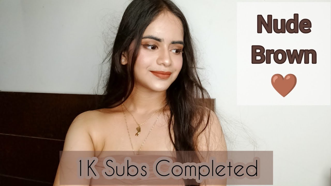 I Finally Completed 1000 Subscribers | Brown Smokey Makeup Tutorial | Charul Gupta - YouTube