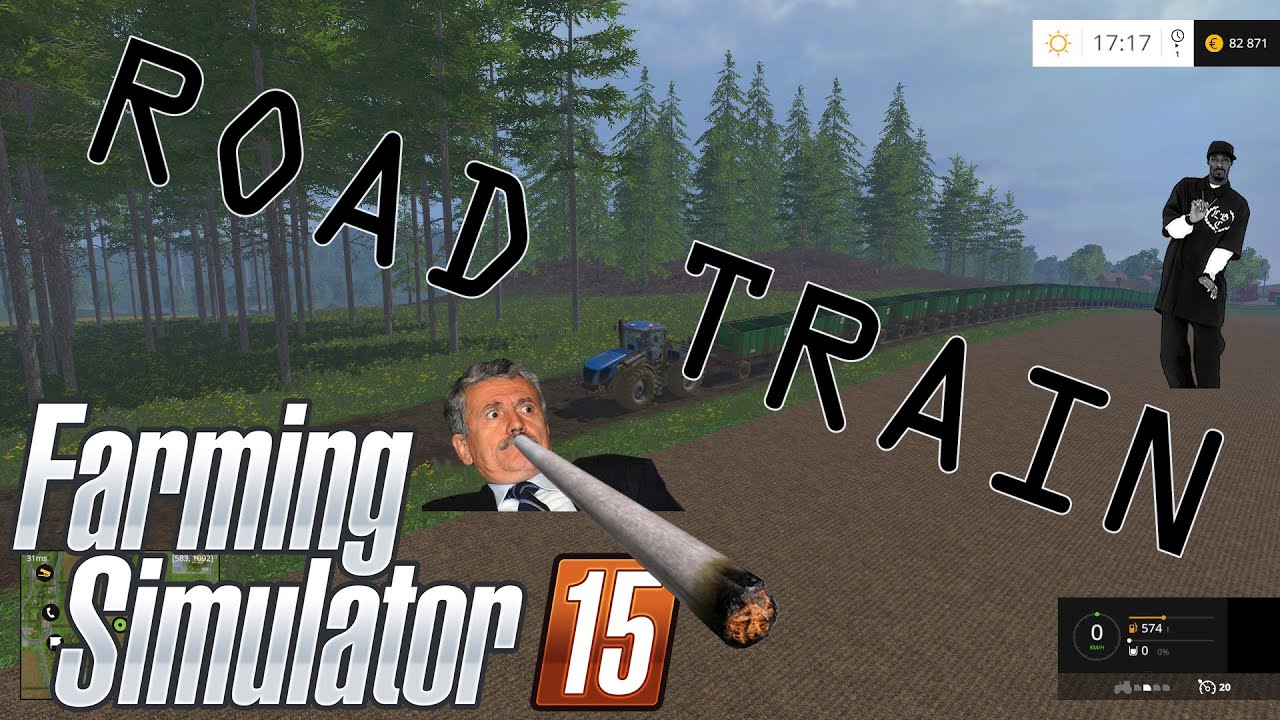 Farming Simulator 15 - New Holland - Road Train - 24 Trailers - YouTube