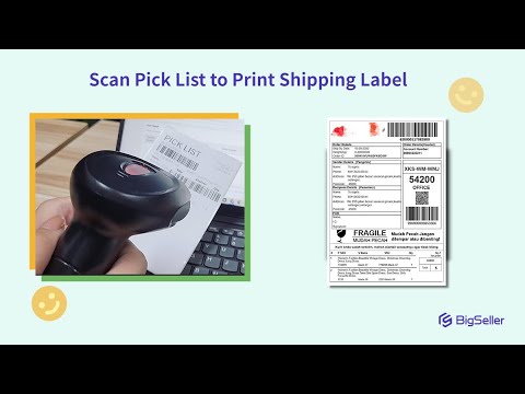 Scan pick list to print shipping labels (airway bill) - YouTube