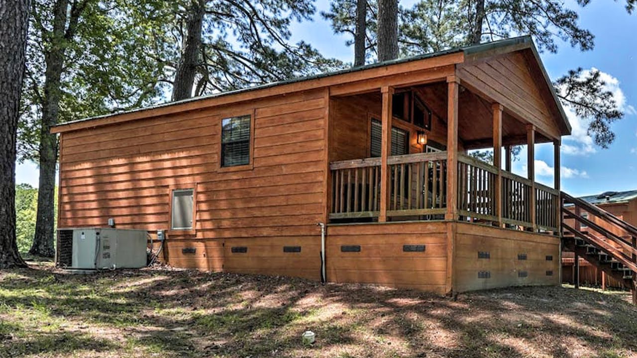 Rustic Cozy Red Fox Cabin with Porch in Milam, TX - YouTube