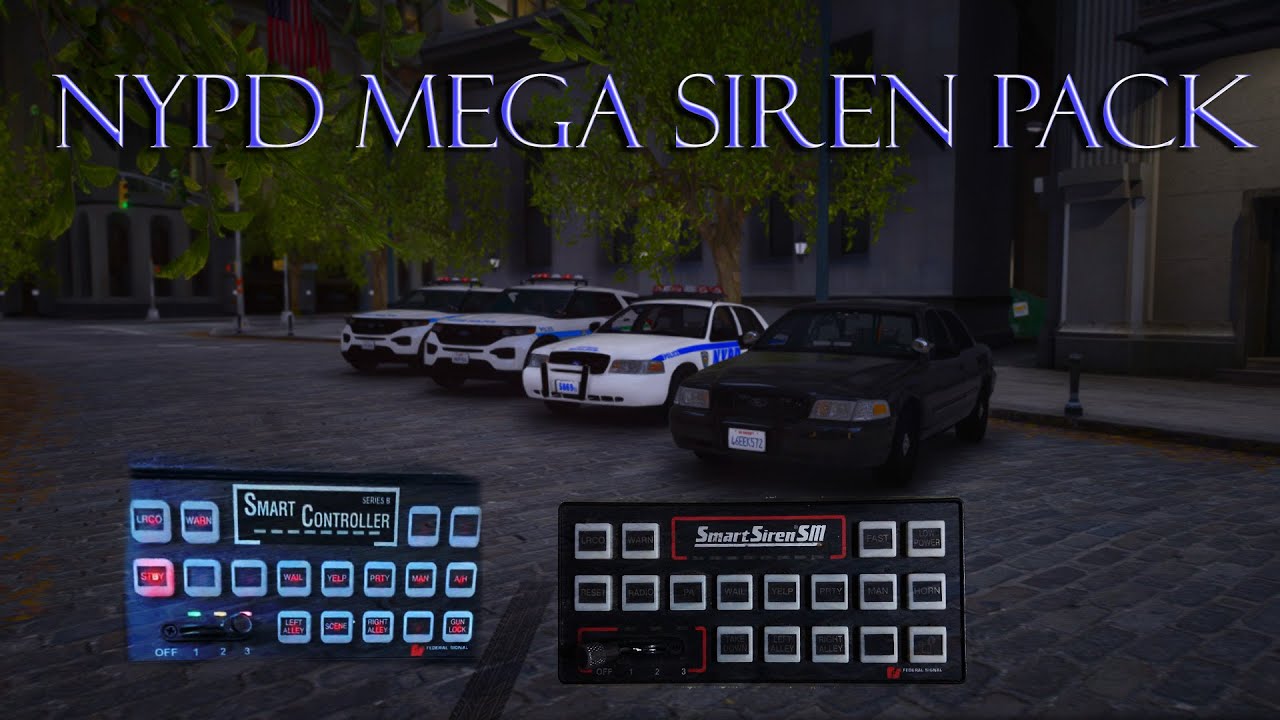 GTA 5 | NYPD MEGA SIREN PACK! | LSPDFR & FIVEM | FEDERAL SIGNAL |NORMAL ...