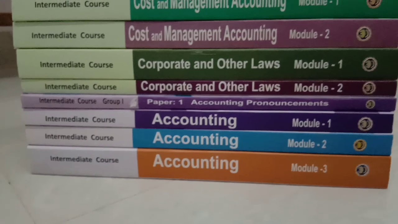 CA Intermediate all subjects name and books - YouTube