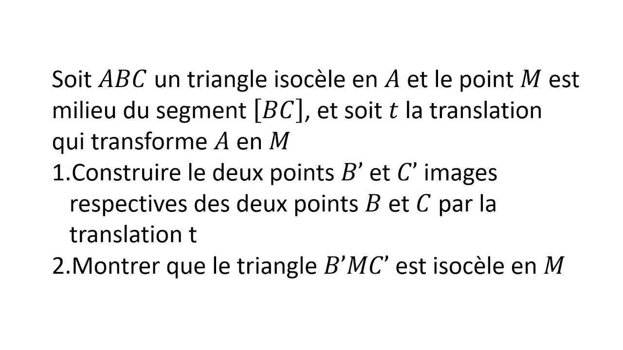 Exercice 6 dans la translation préparation à l'examen régional de ...