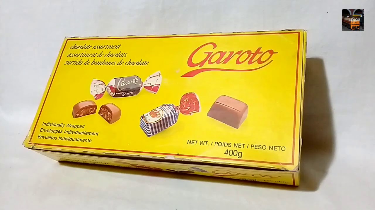 Antigua caja de bombones Garoto de chocolate de Brasil - YouTube