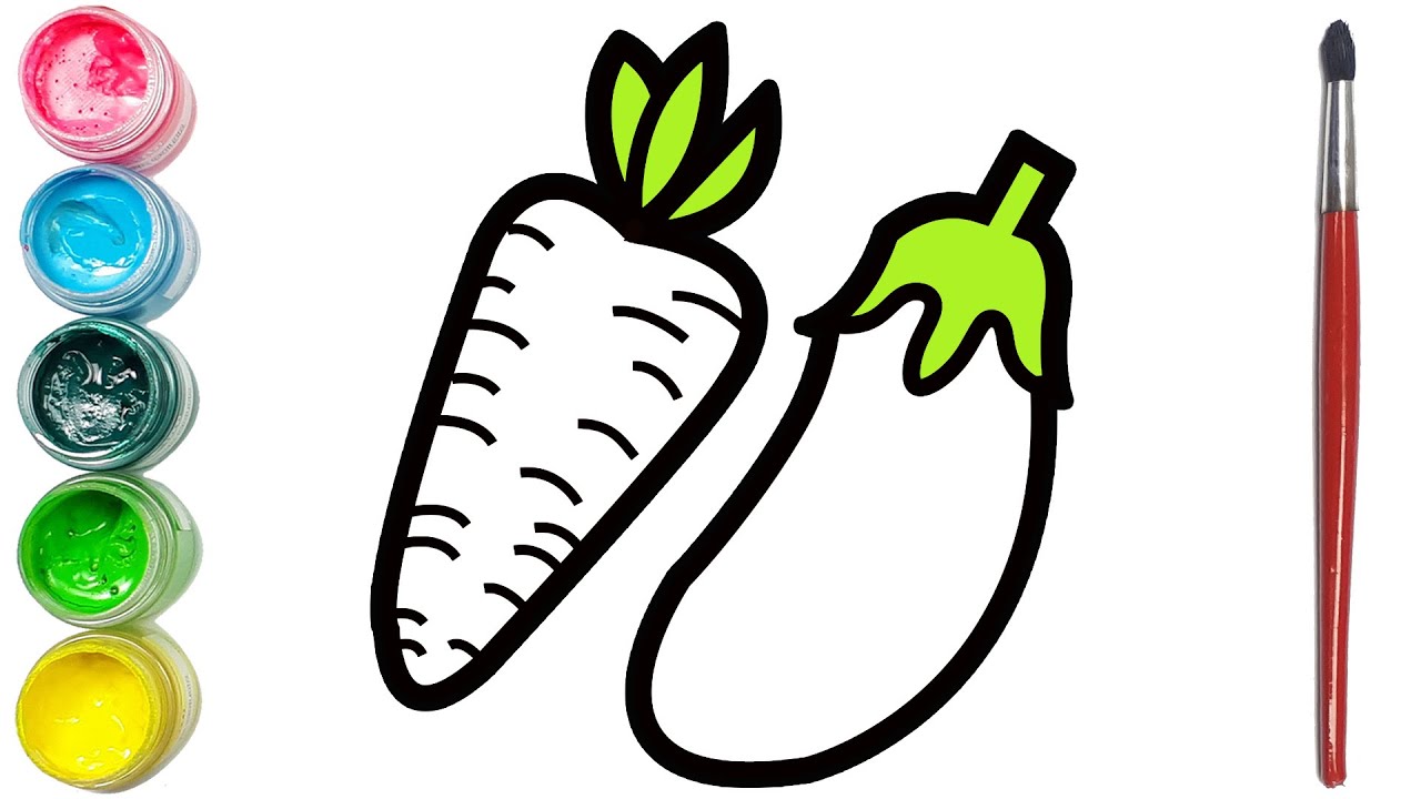 Menggambar Dan Mewarnai Sayur-sayuran Untuk Anak | Various Vegetables ...