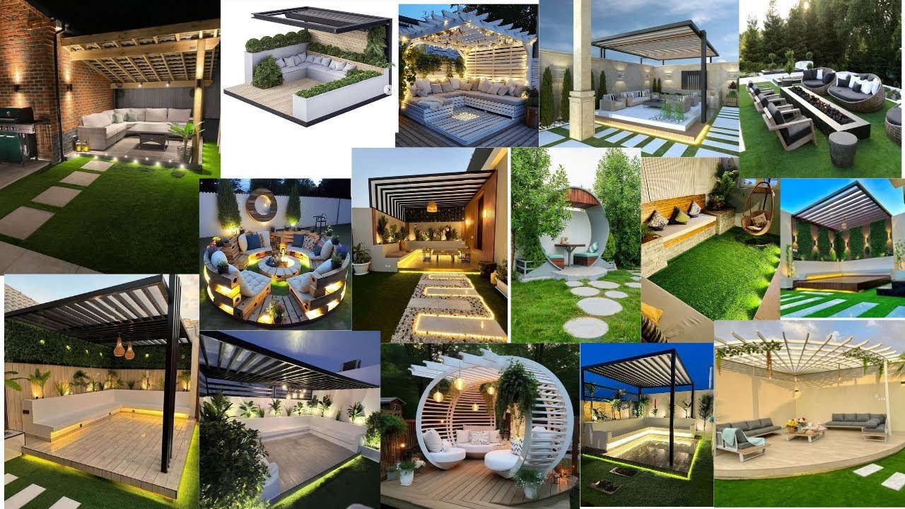 Pergola Design Ideas l Wooden Roof l Modern Rooftop Terrace Design l ...