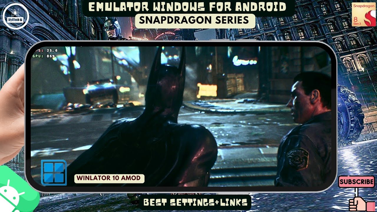 BATMAN ARKHAM KNIGHT ANDROID | WINLATOR 10 GLIBC (ROG PHONE 8) # ...