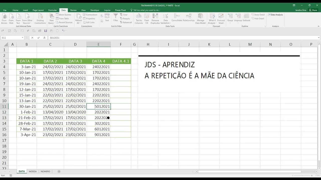 Formatar Célula do Excel Como Data - YouTube