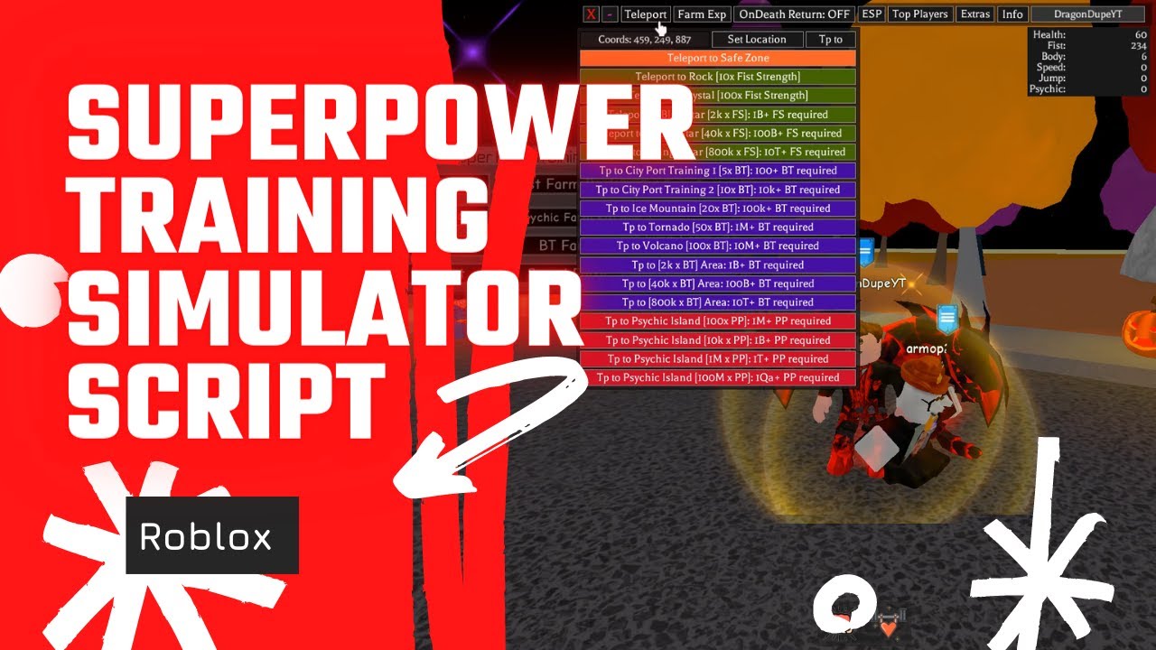 Super power Training Simulator AutoFarm - Roblox - YouTube
