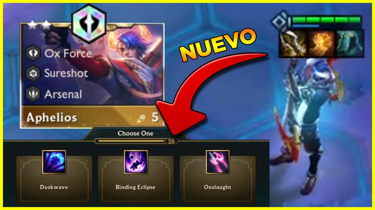 NUEVO APHELIOS es LA MEJOR LEGENDARIA de TFT SET 8 - YouTube