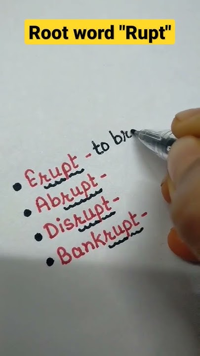 "Rupt" root word #youtubeshorts #englishvocabulary - YouTube