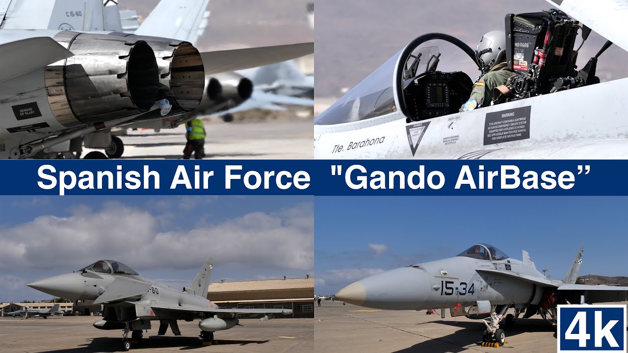 Spanish Air Force at Gando AirBase in Gran Canaria Ocean Sky 2021 - YouTube