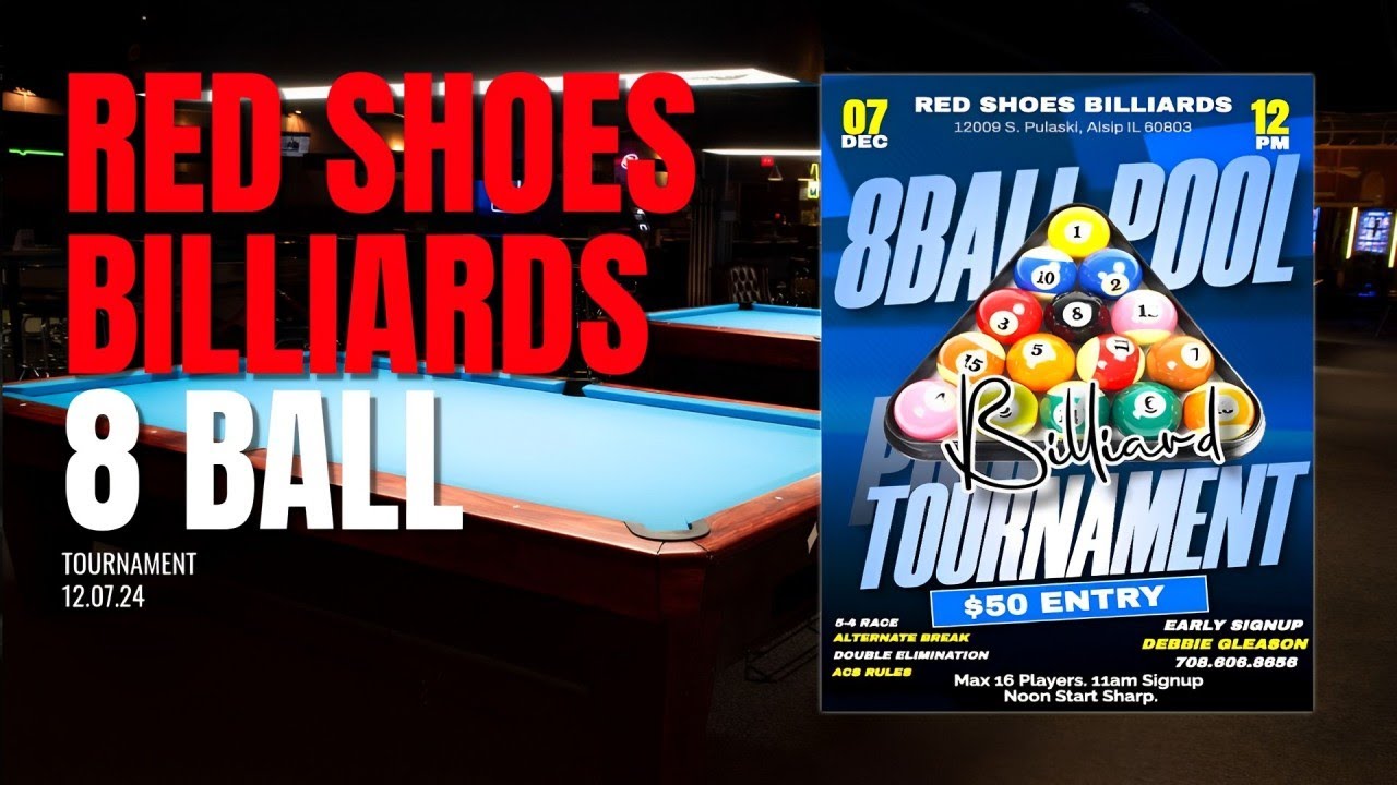 8 Ball Tournament. Red Shoes Billiards. - YouTube