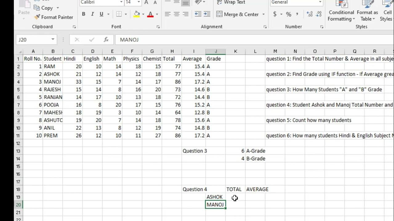 PRACTICAL EXAMPLE OF THE USE OF COUNTA, COUNTIF, AND SUMIF FUNCTIONS - YouTube