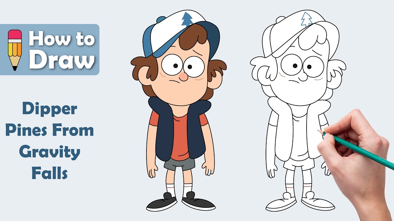 ️ How to Draw Dipper Pines from Gravity Falls! 🎨 #ArtTutorial # ...