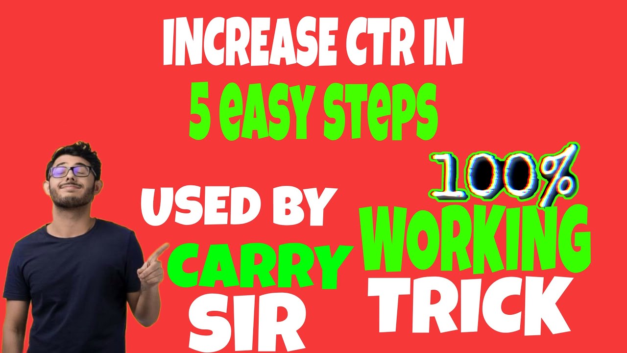 What is ctr | how to increase ctr like Algrow | trick to increase ctr | used by carryminati ...