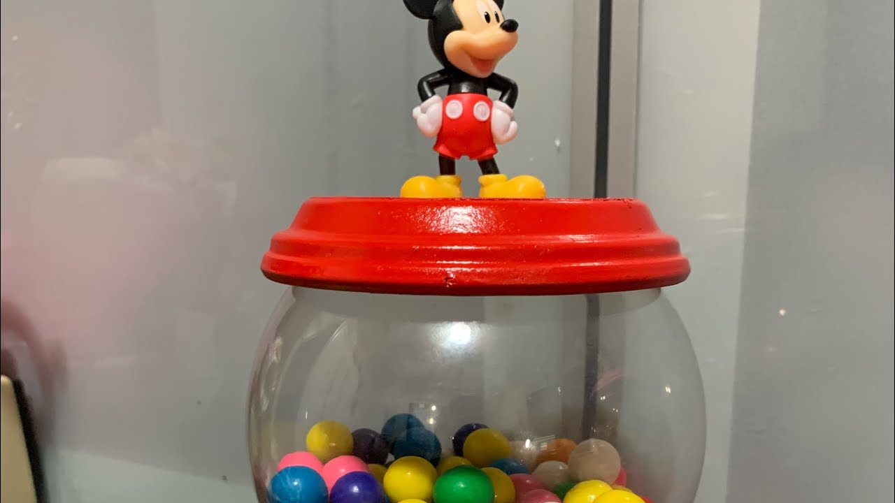 Mickey Mouse Bubble Gum Machine - YouTube