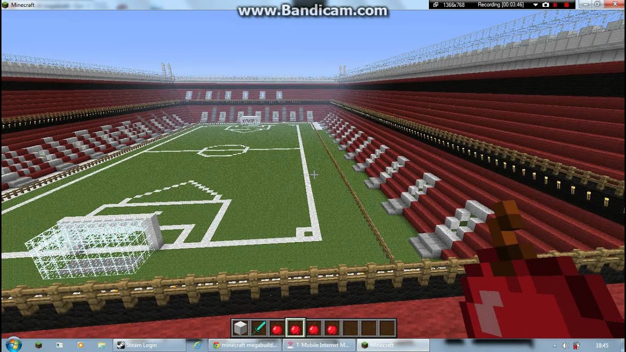 Minecraft Stadiums: Old Trafford-Ep1 Nearly Done! - YouTube