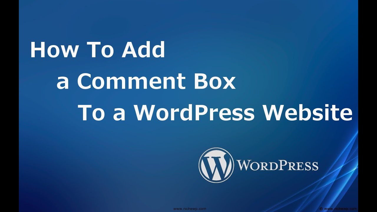 Add comment box to a website - YouTube