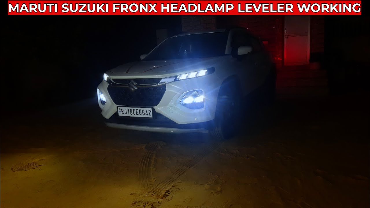 MARUTI SUZUKI FRONX DELTA PLUS HEADLAMP LEVELER TEST & WORKING - YouTube