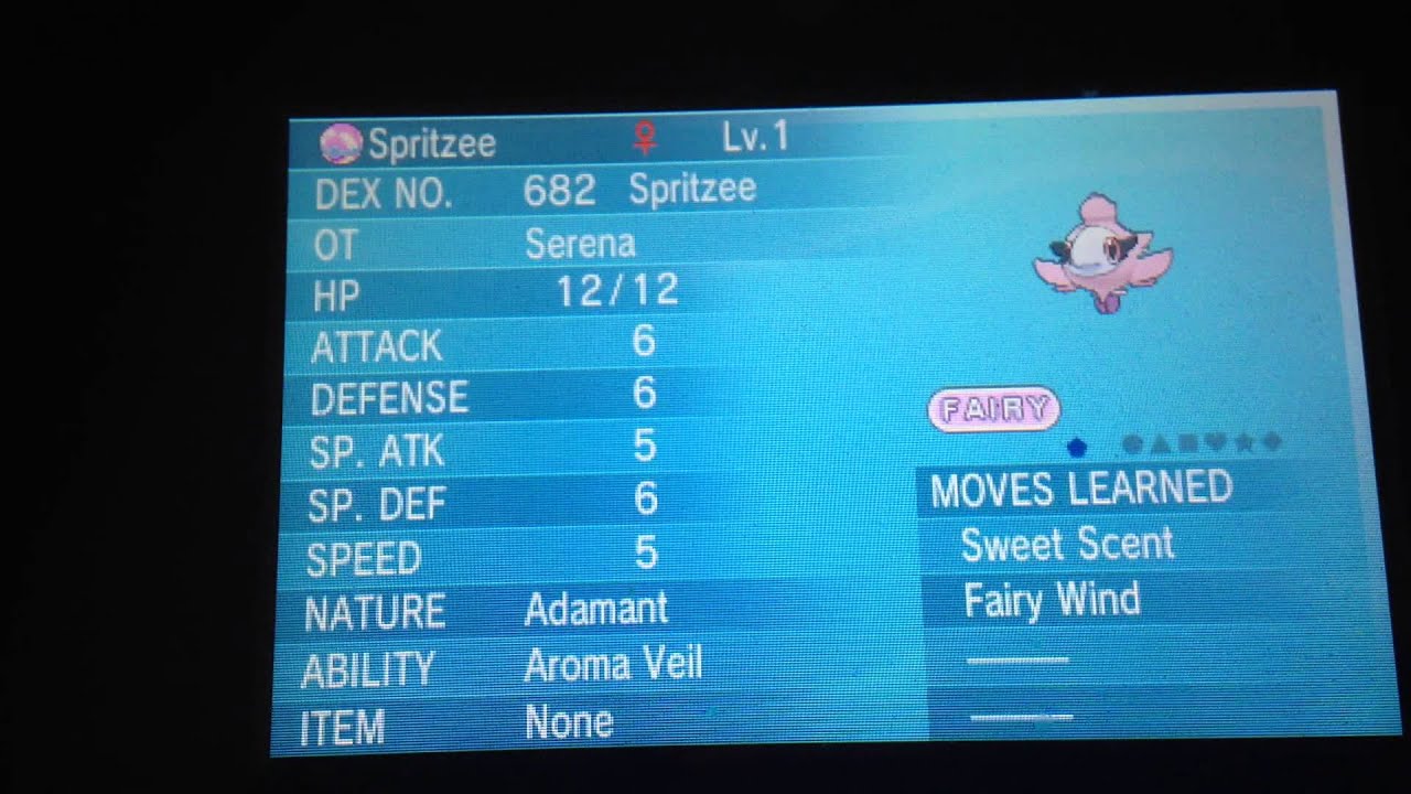 (FOYT) MM Shiny Spritzee Hatched In Pokemon ORAS - YouTube