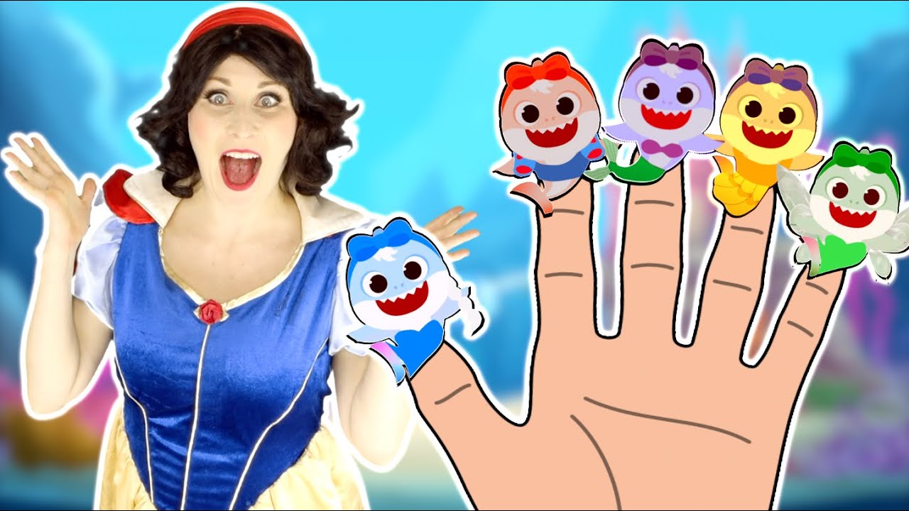 Disney Princess Baby Shark Finger Family| Princess Playhouse Nursery ...