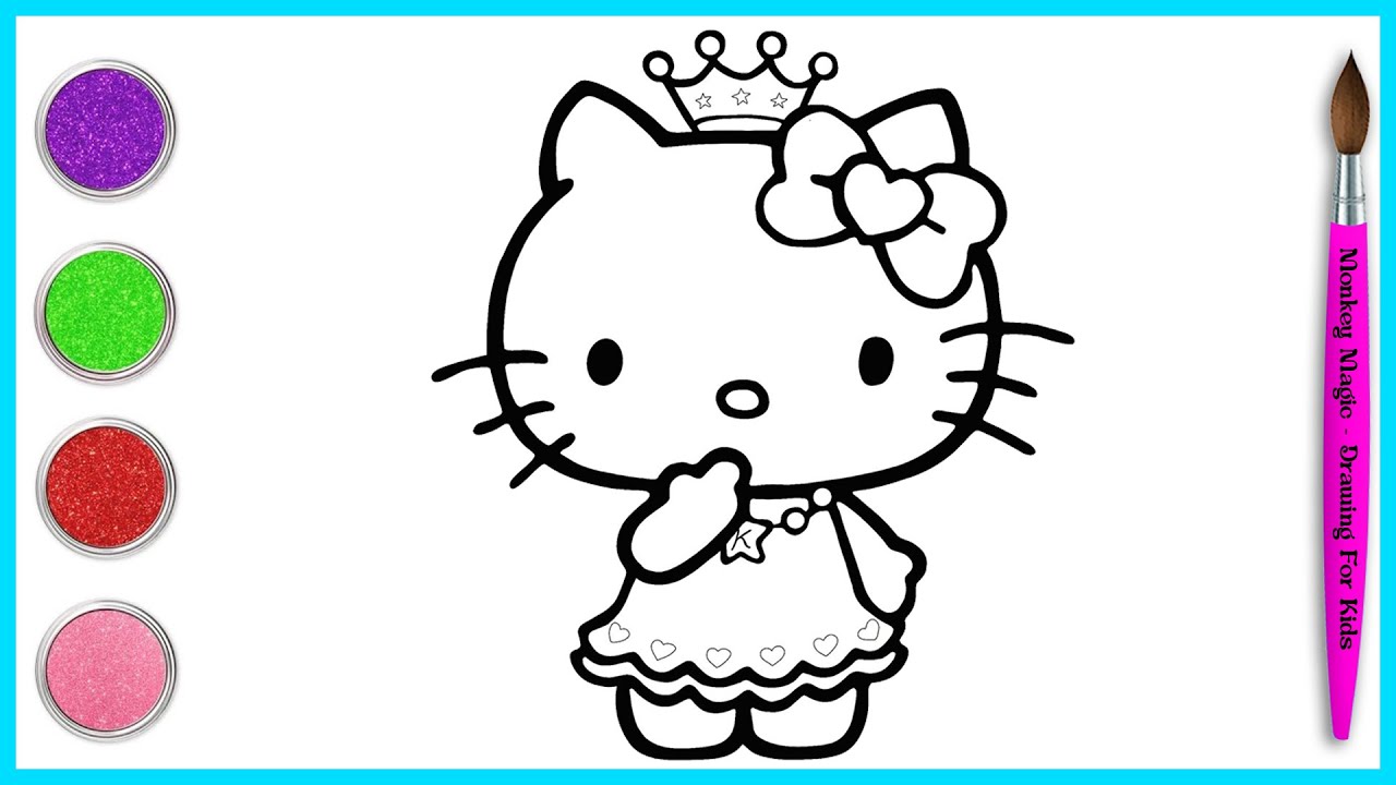 How to Draw Hello Kitty | Step By Step | Drawing For Kids | - YouTube