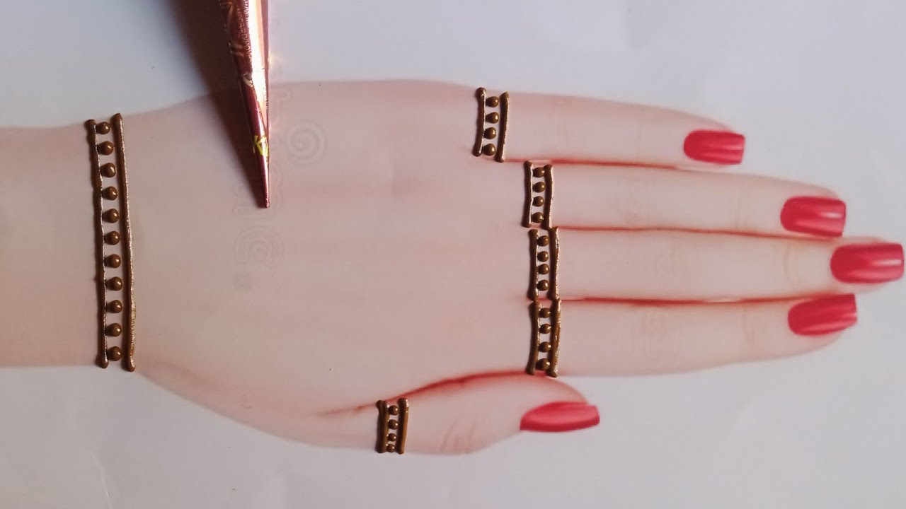 mehndi design simple • Mehndi ka design • corner design •back hand ...