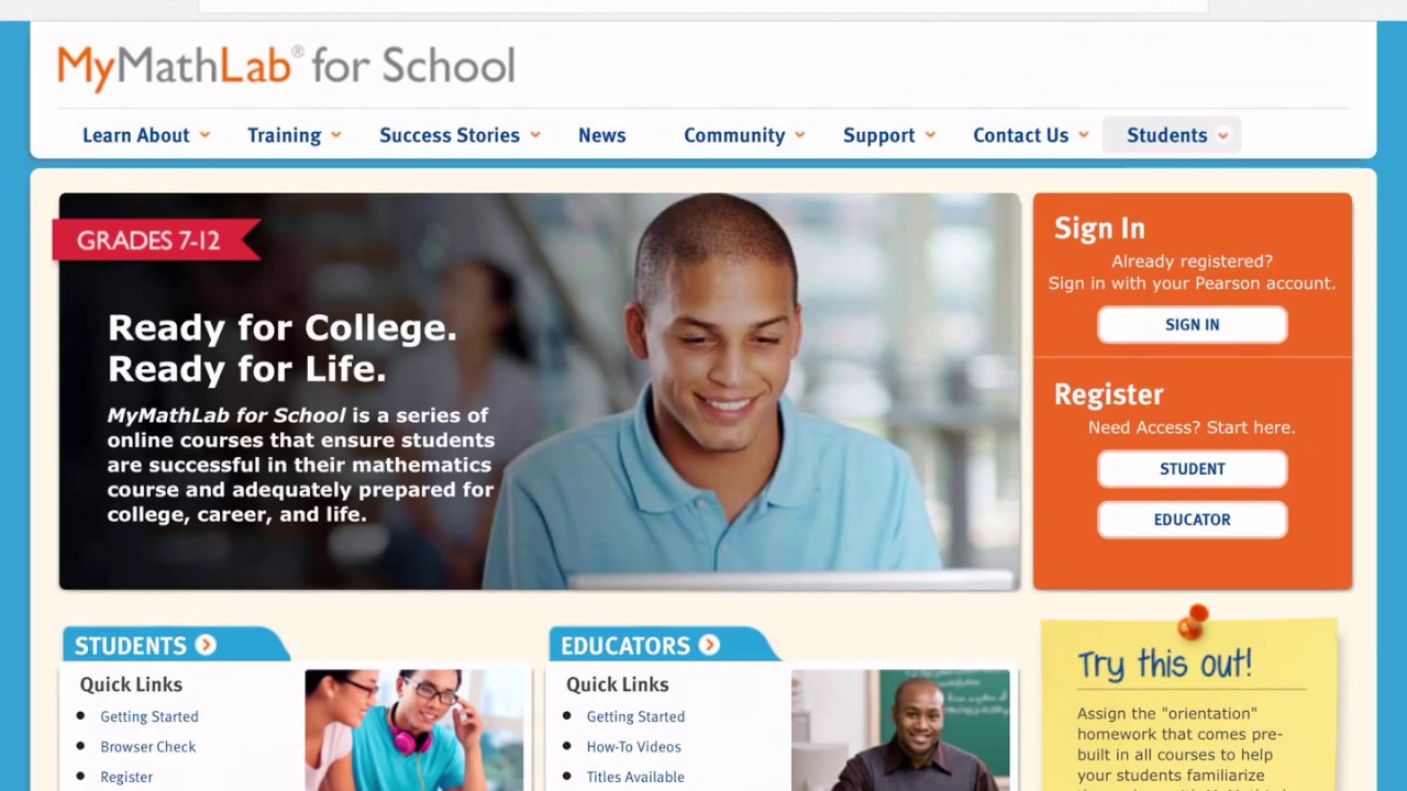 Registering for MyMathLab Help Video - YouTube